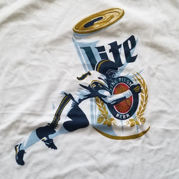 Next Level Apparel | Shirts | Miller Lite Football Tshirt | Poshmark